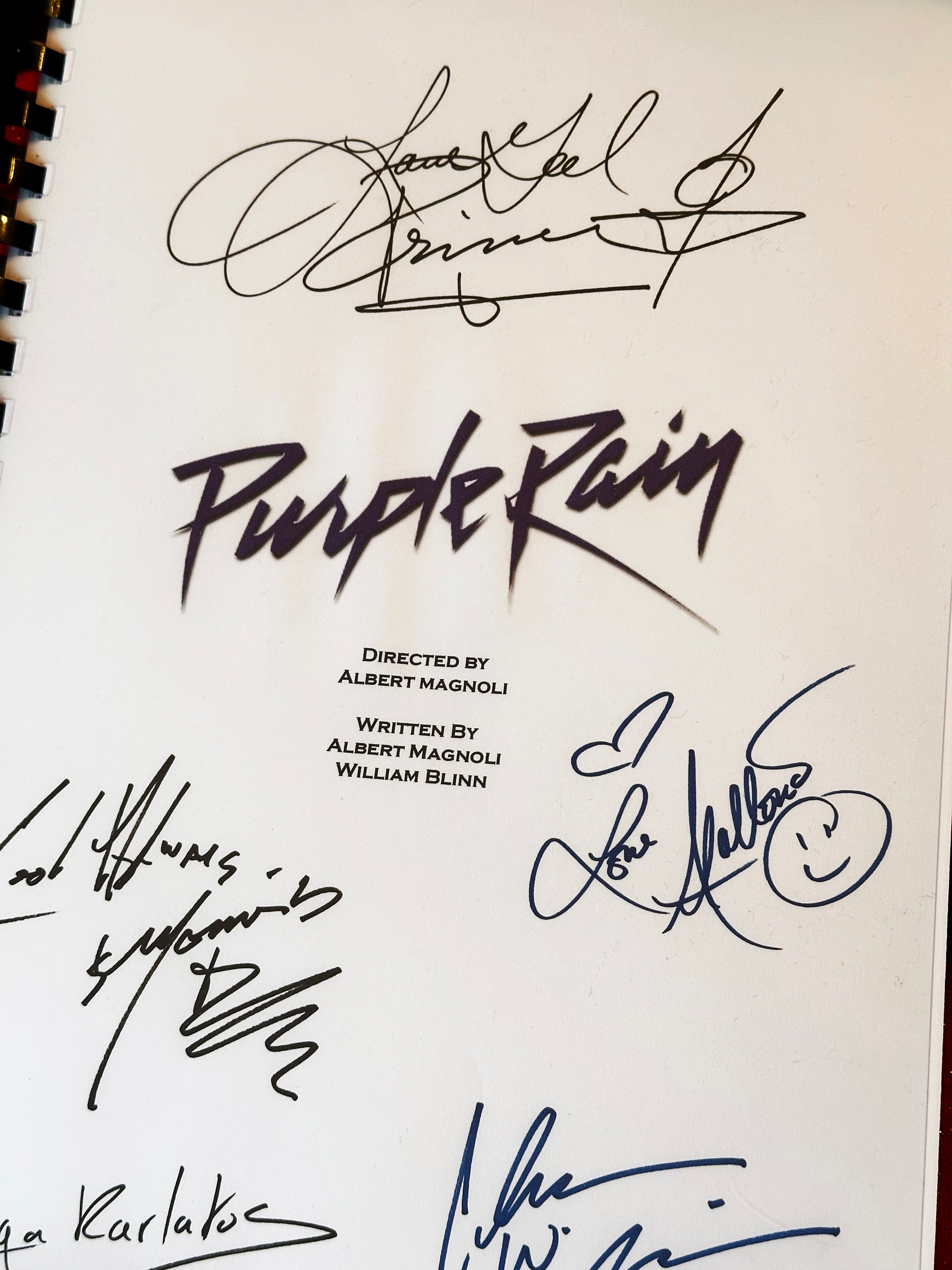 PURPLE RAIN Signed Movie Script, Screenplay, Prince, Present, Birthday ...