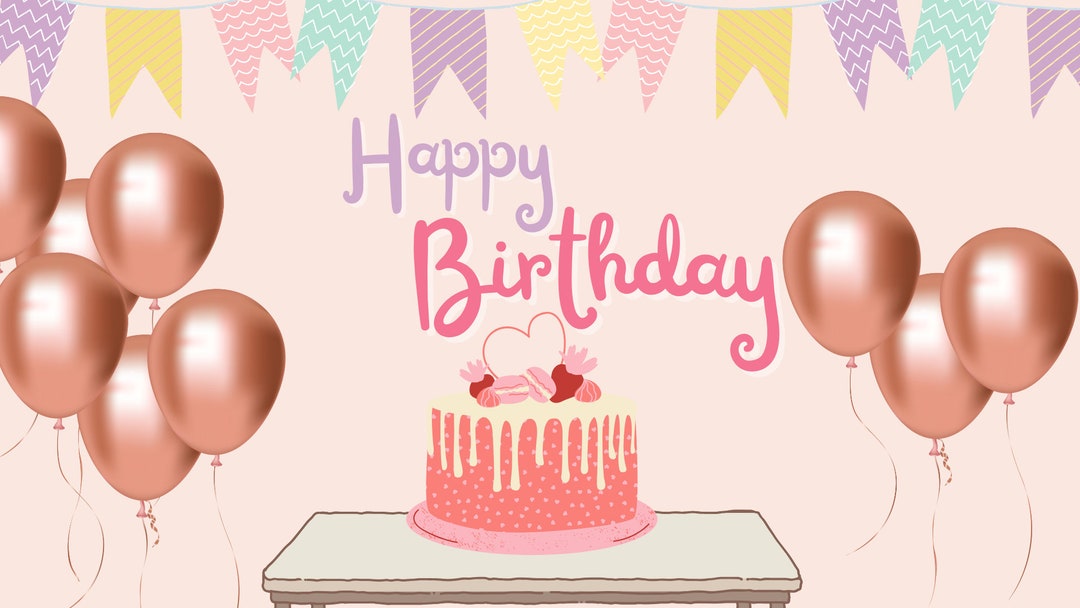 Happy Birthday Template | Canva Template | Birthday Greetings - Etsy