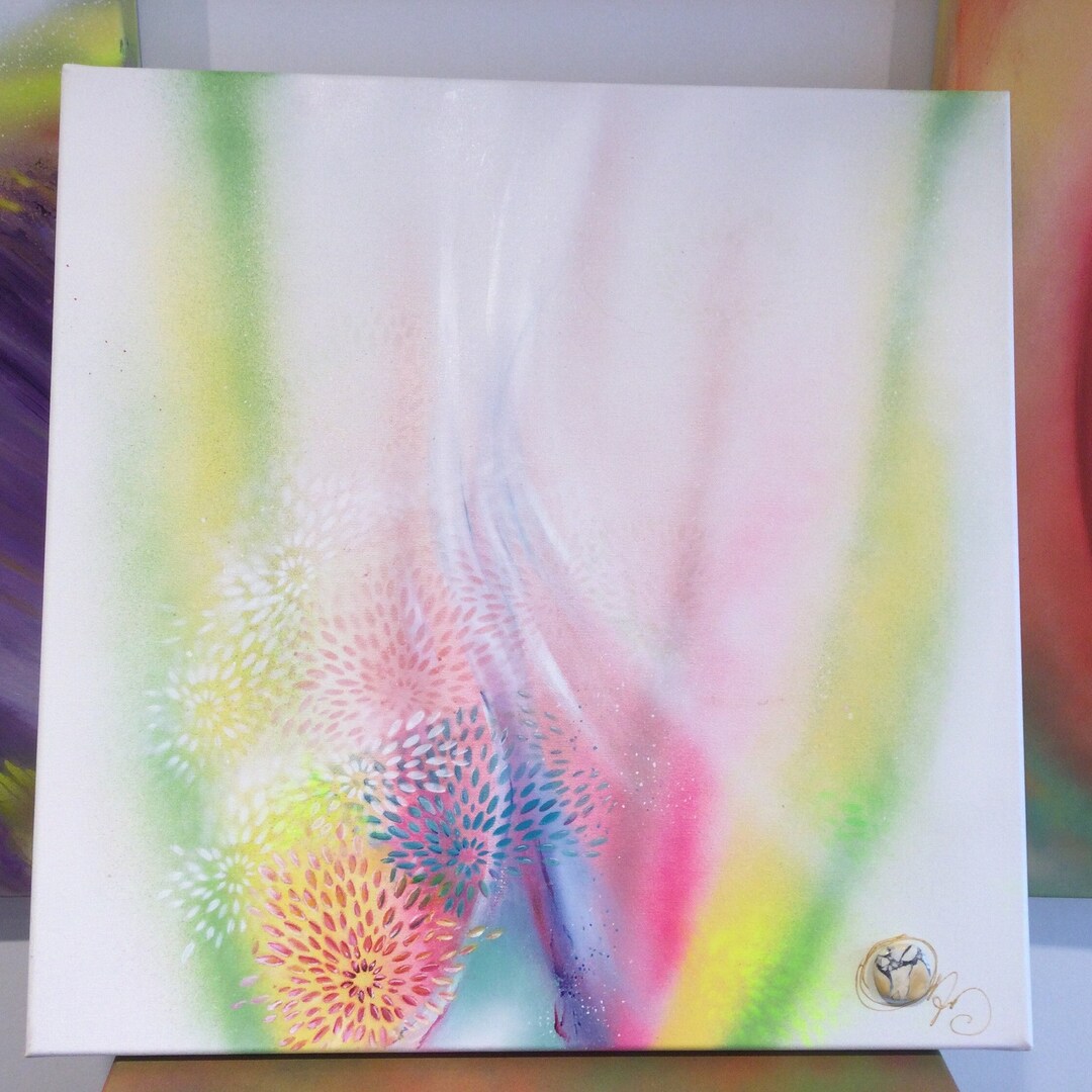 ABYSS. Acrylic Painting on Canvas Cheerful and Soft Colors. - Etsy