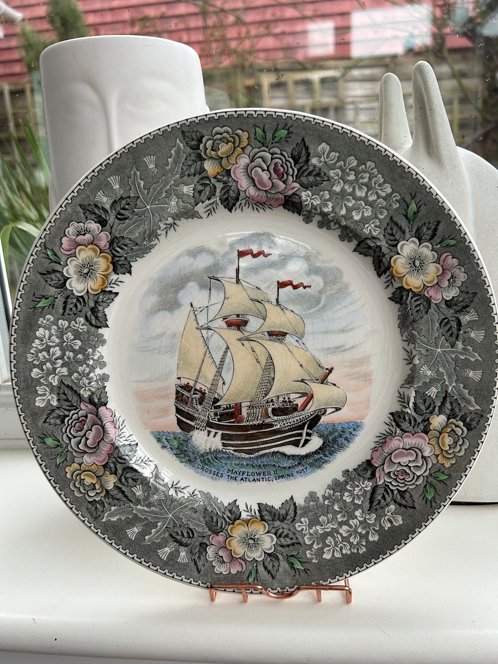 Commemorative Plate Mayflower II From Great Britain to the US - Etsy