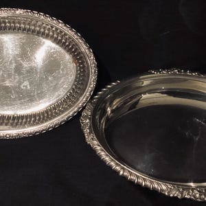 Pair of Heavy, Silver Plated Oval, Lidded, Entree Dishes - Etsy