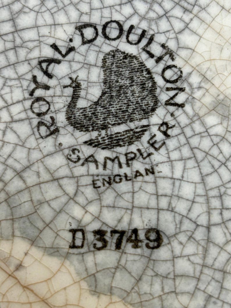 Ceramic Antique Royal Doulton Plate in the Sampler Pattern (D3749), C ...