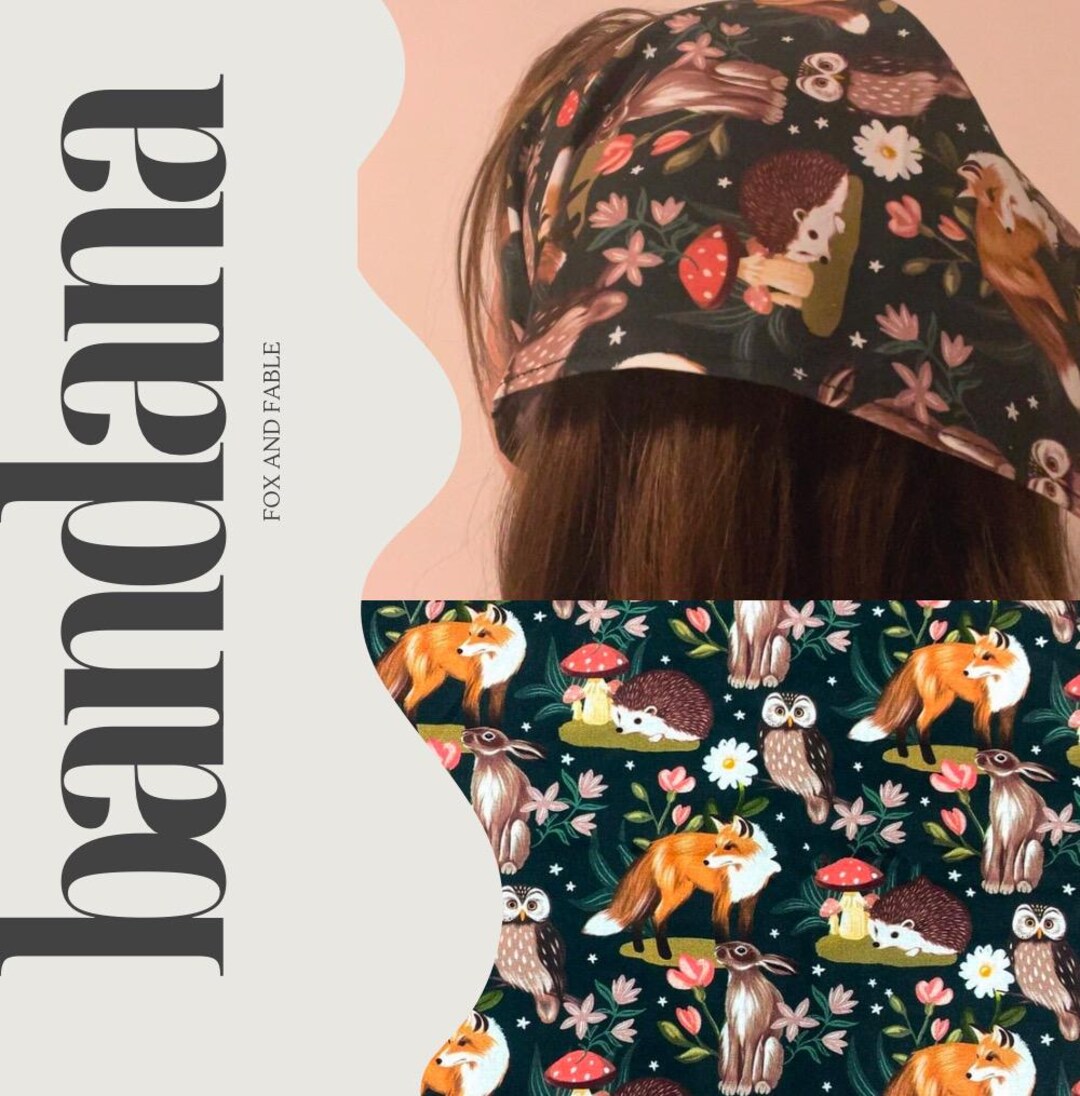 Cottagecore Bandana, Bandana for Her, Boho Floral Bandana, Floral Print ...