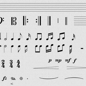 Musical Notes SVG, PNG, EPS - Transparent Background, Clip Art, Music ...