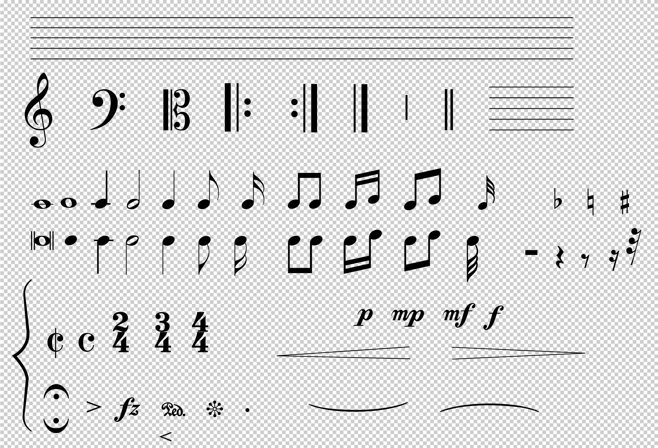 Musical Notes SVG, PNG, EPS - Transparent Background, Clip Art, Music ...