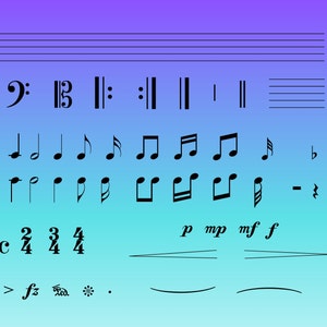 Musical Notes SVG, PNG, EPS - Transparent Background, Clip Art, Music ...