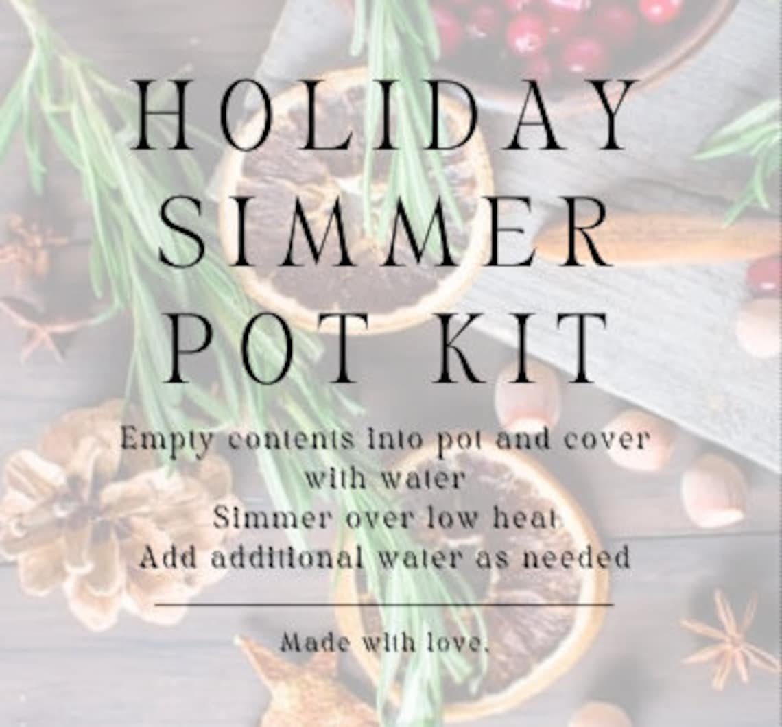 Holiday Simmer Pot Kit Label - Etsy