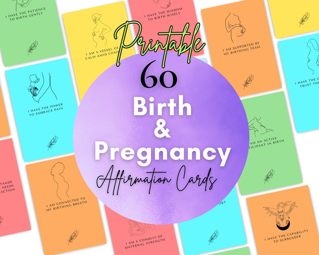 Birth Affirmation Cards, Child Birth, Doula, Midwife, Birth Plan Tools ...