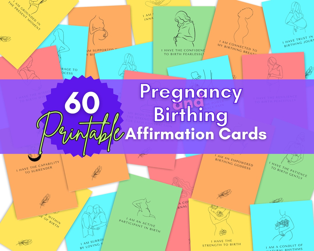 Birth Affirmation Cards, Child Birth, Doula, Midwife, Birth Plan Tools ...