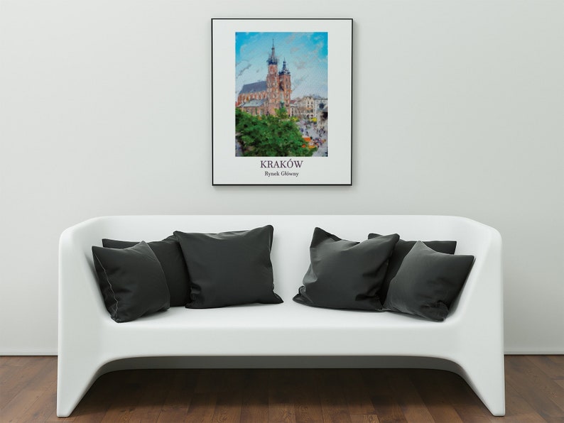 Digital Krakow Poster, Polish Poster for Room Decor, Krakow Travel ...