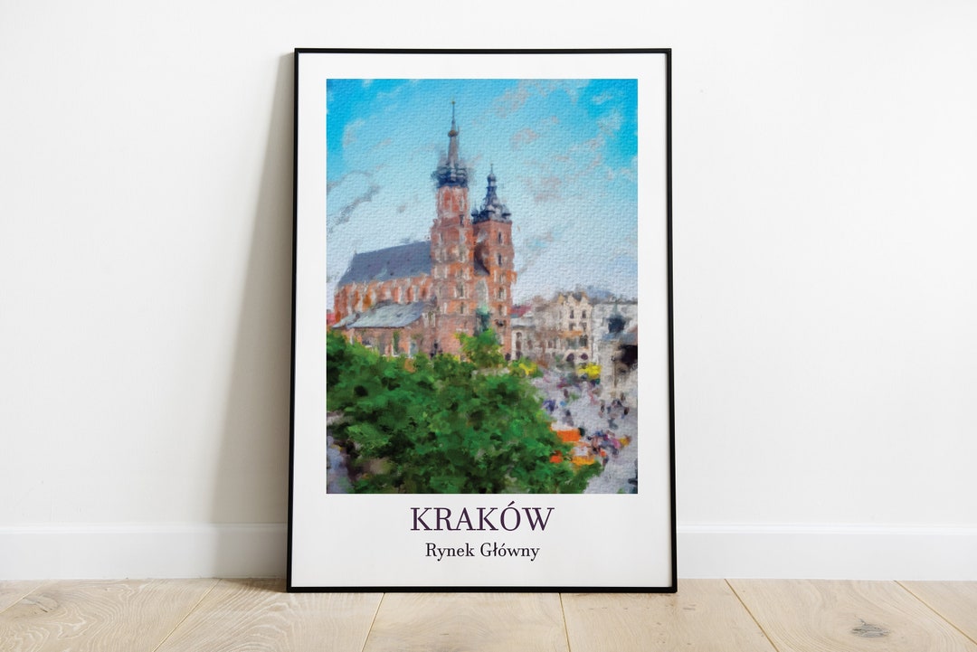 Digital Krakow Poster, Polish Poster for Room Decor, Krakow Travel ...
