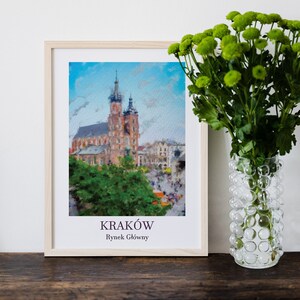 Digital Krakow Poster, Polish Poster for Room Decor, Krakow Travel ...
