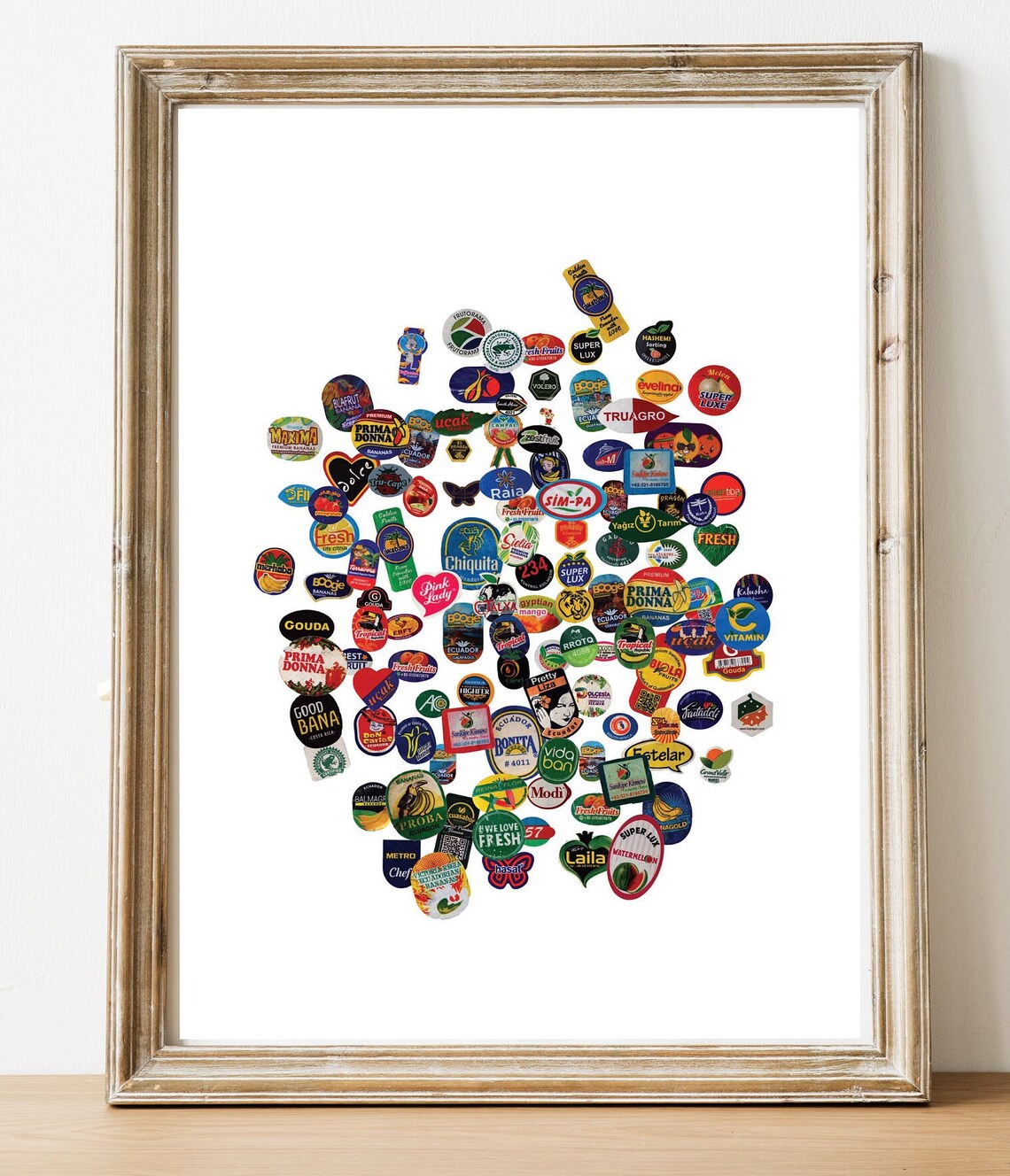 Printable Fruit Sticker Abstract Poster Available in Many Different ...