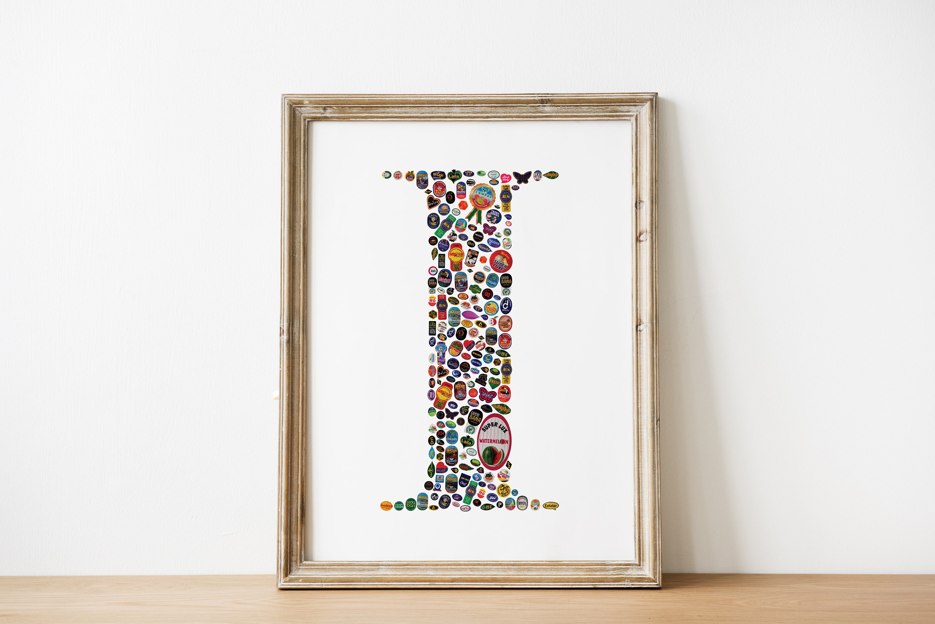 Printable Wall Art Decor With Letter I Initial Print From Fruit ...