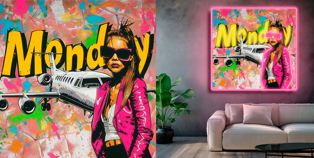 Custom Neon Sign Marilyn Monroe, Neon Artwork, Led Light Picture, Uv ...