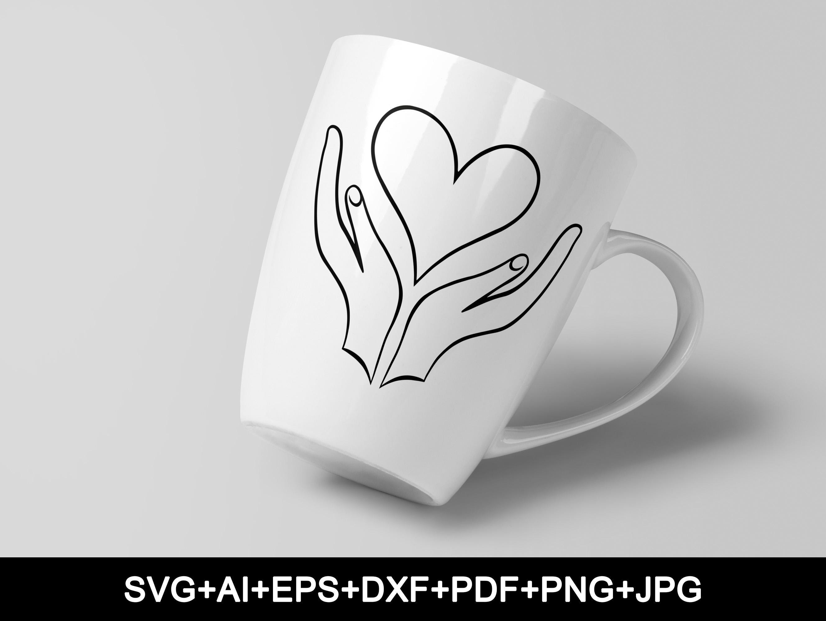 Caring Hands SVG, Heart in Hands Svg, Hand With Heart, Charity Symbol ...