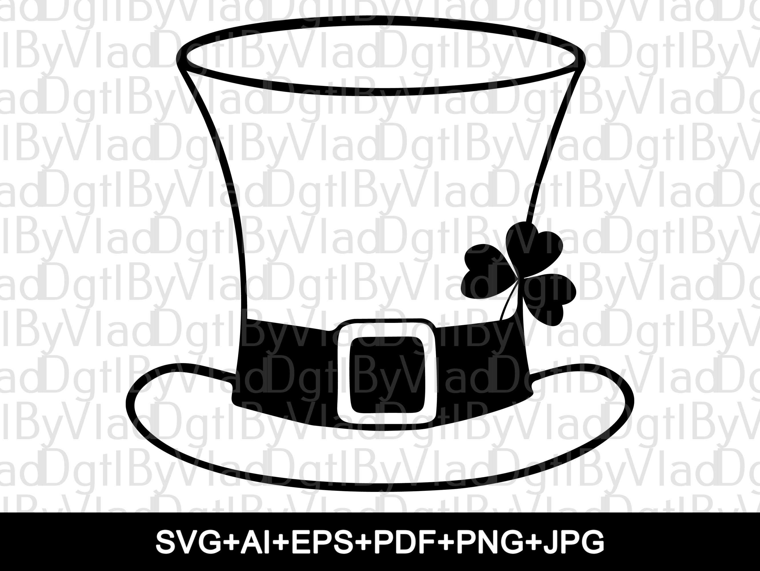 Leprechaun Hat SVG, Leprechaun Hat Cricut, St Patricks Day Svg, AI, Eps ...