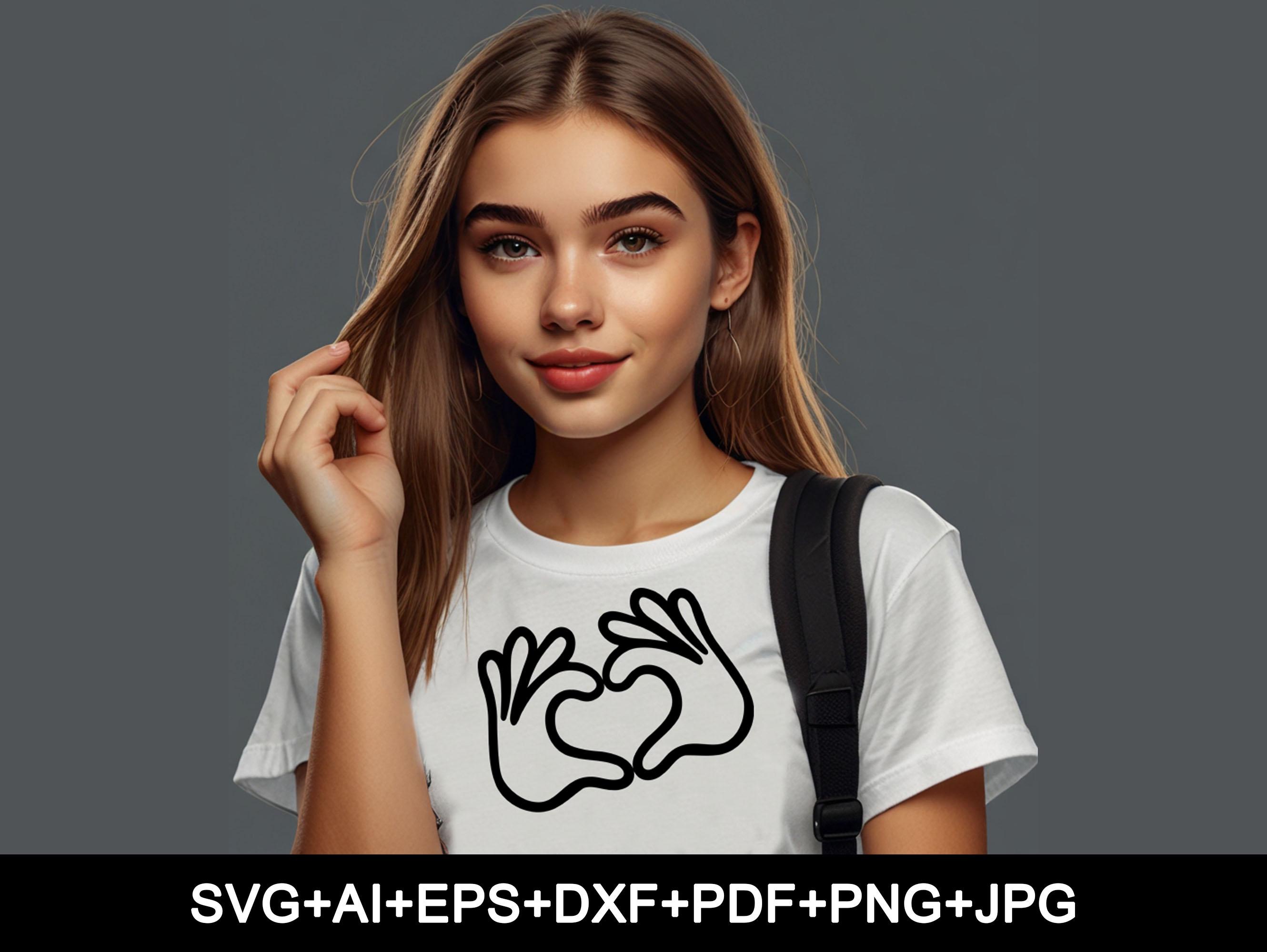 Hand Heart SVG, Gesture Hand Heart, Love Hands Svg, Heart Sign Svg ...