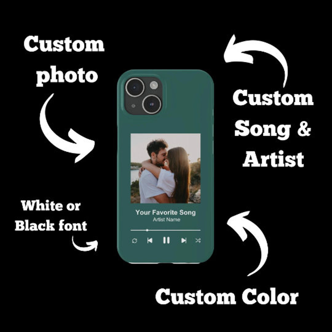 Custom Music Phone Case, Album Cover Plaque, Optional Personalised ...