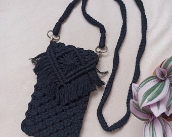 Macrame Phone Case Small Bad Cute Handmade Macrame Phone Sock Mobile ...