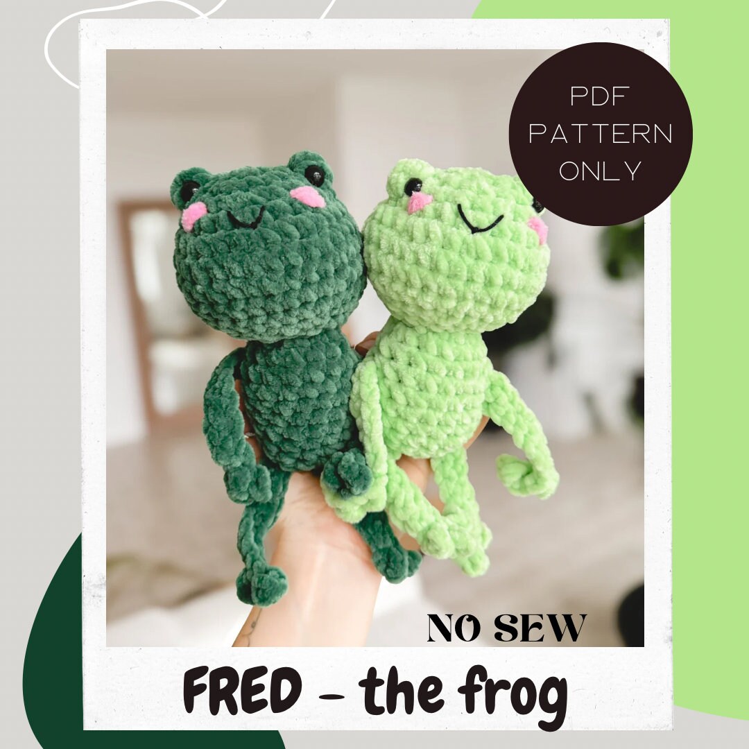 FRED the Frog Crochet Pattern NO SEW Crochet Patterns Quick and Easy ...