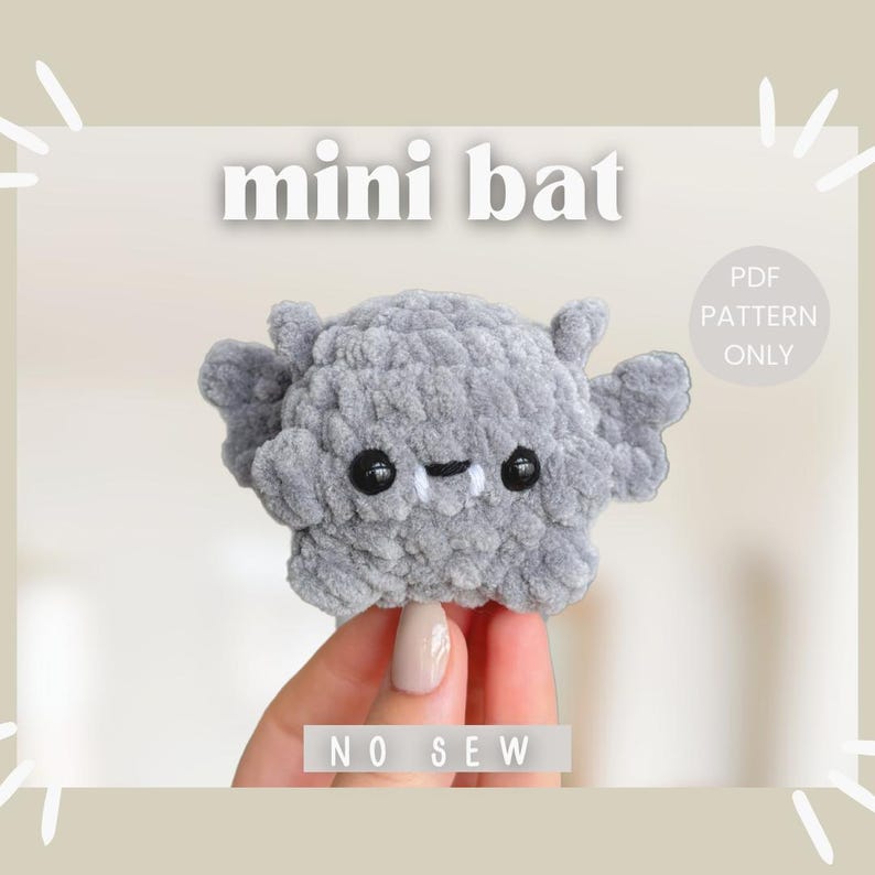 Mini Bat NO SEW | Crochet Pattern | Quick and Easy | Beginner-friendly ...