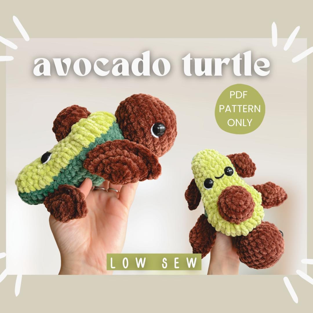 Happy Avocado Turtle | LOW SEW Crochet Pattern | (advanced) Beginner ...