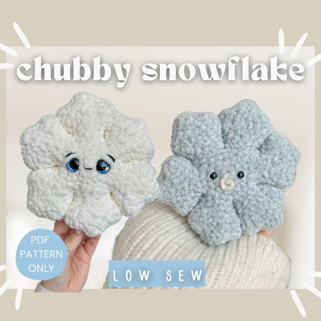 Chubby Snowflake | Low Sew Crochet Pattern | Advanced Beginner ...