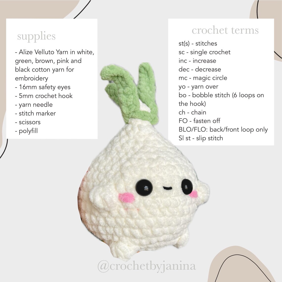 Chubby Onion FREE NO SEW Crochet Pattern | Quick and Easy | Beginner ...
