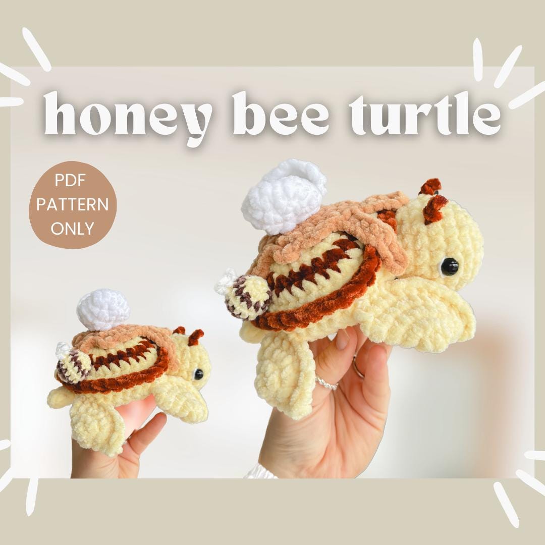 Honey Bee Turtle Crochet Pattern Quick and Easy Beginner Friendly ...