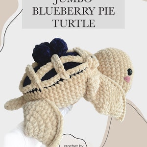 Jumbo Blueberry Pie Turtle LOW SEW | Crochet Patterns | Beginner ...