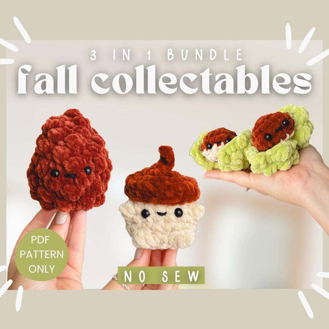 3 in 1 Fall Forest Collectables NO SEW | Crochet Pattern | Beginner ...