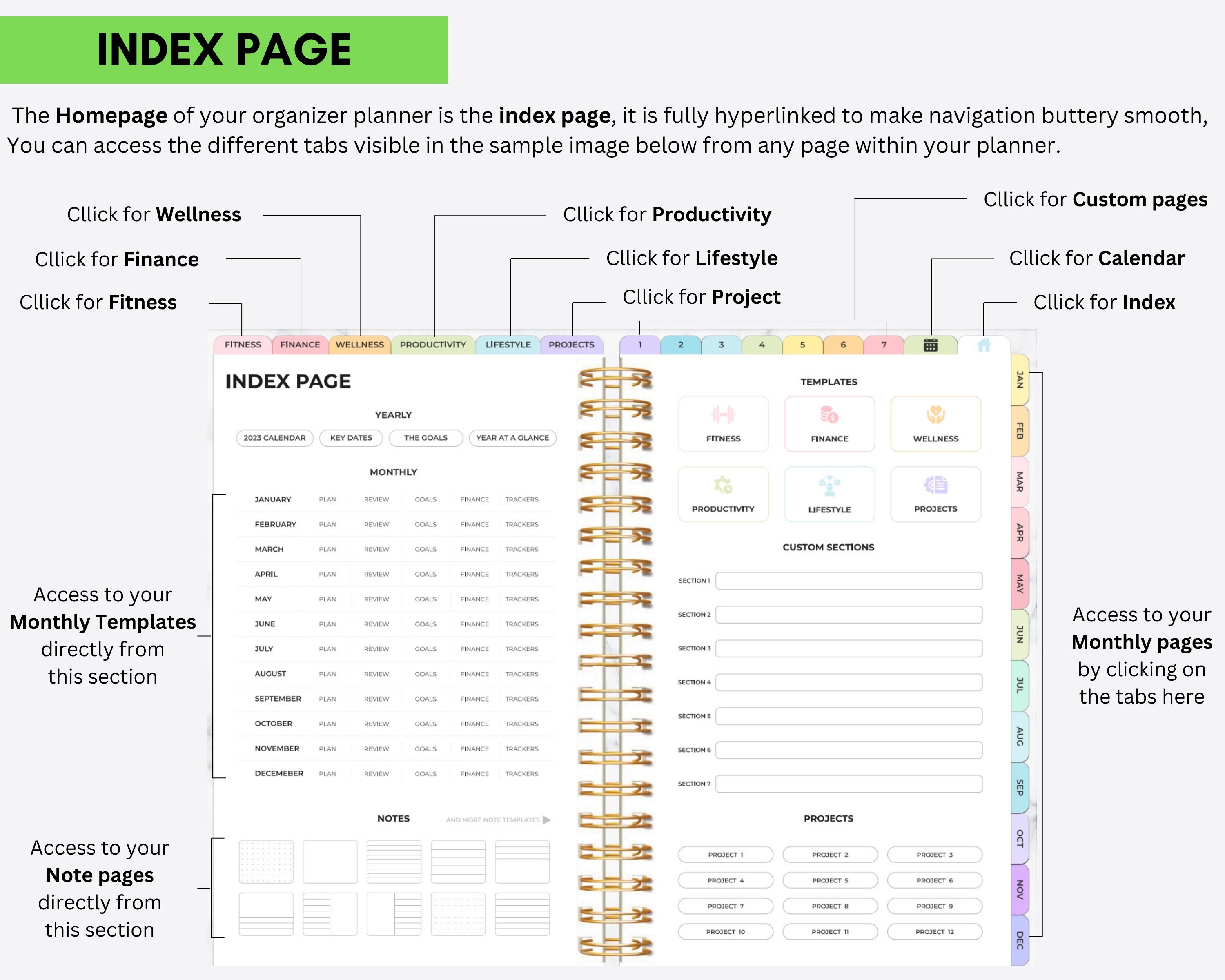 Digital Planner 2024 Goodnotes Planner iPad Planner Notability Planner ...