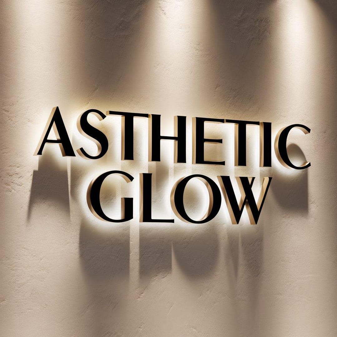 Aesthetic Salon Sign, Reception Sign Logo, Lasercut Signboard, 3D Metal ...