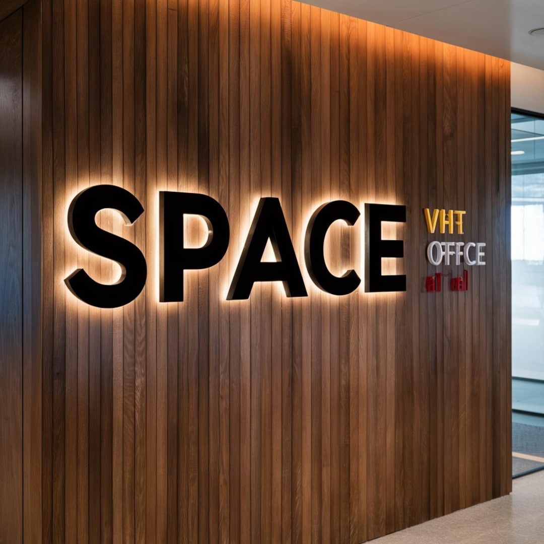 Office Wall Signs | Illuminated Letter Signs | Reception Sign | 3D ...