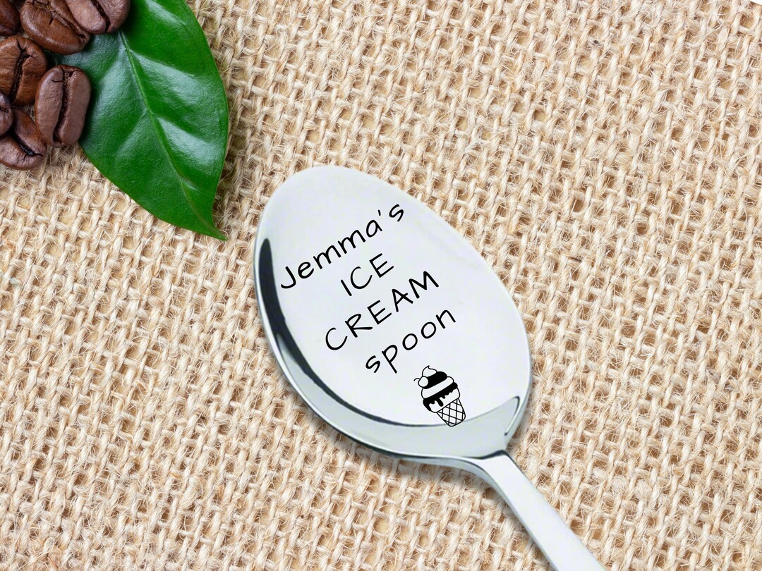 Ice Cream Spoon With Name Engraved Gift, Birthday Customized Spoon for ...