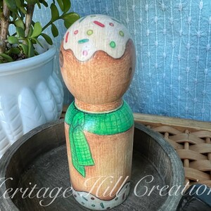 Hand-drawn, Extra Large Gingerbread Man Peg Doll - Etsy
