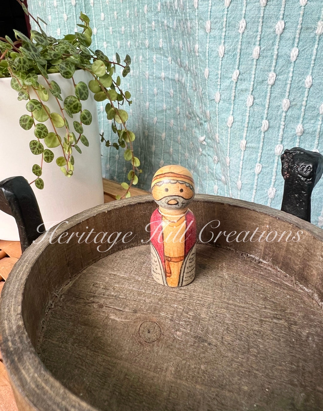 Hand-drawn Moses Peg Doll - Etsy