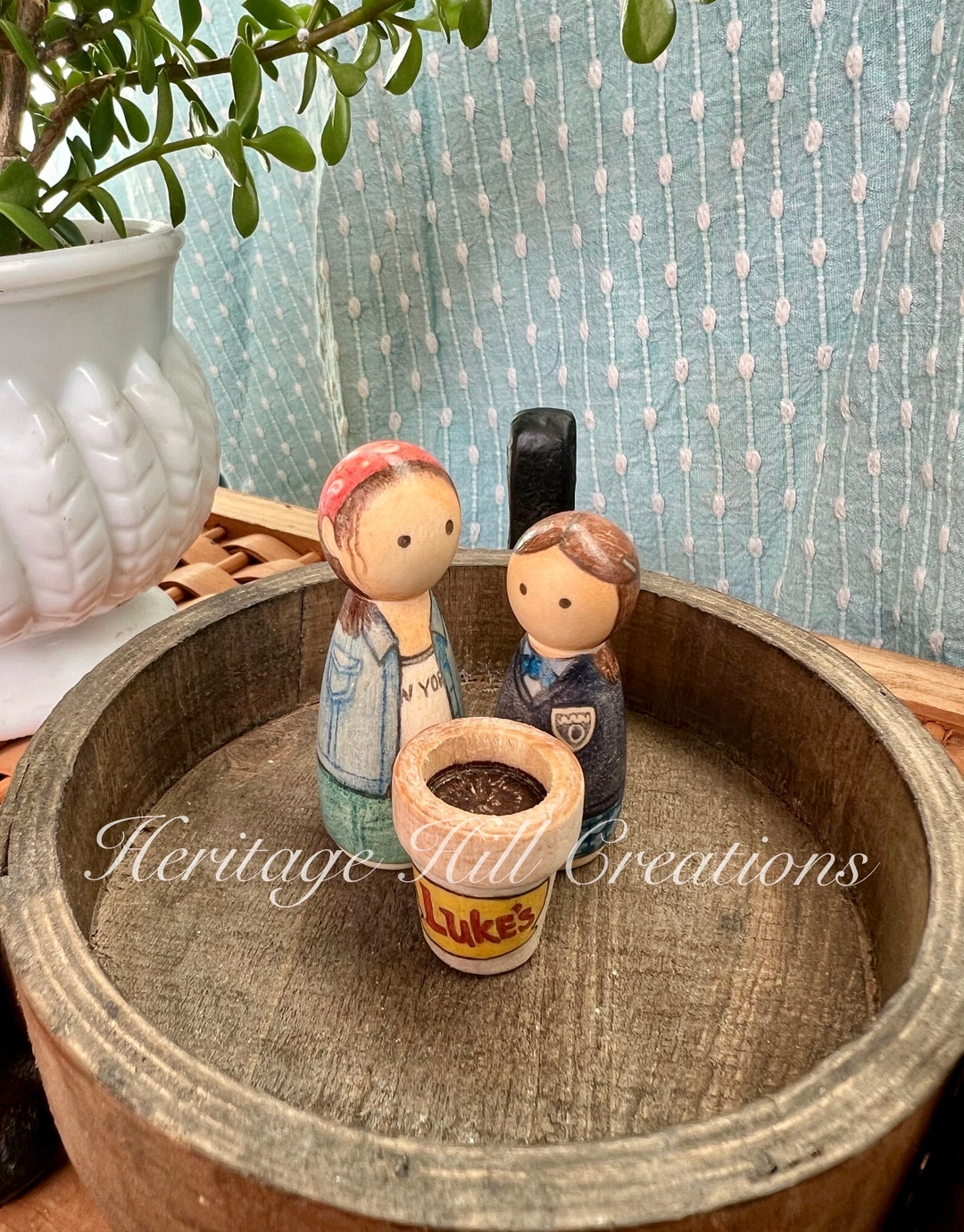 Hand-drawn Stars Hollow Inspired Peg Dolls - Etsy