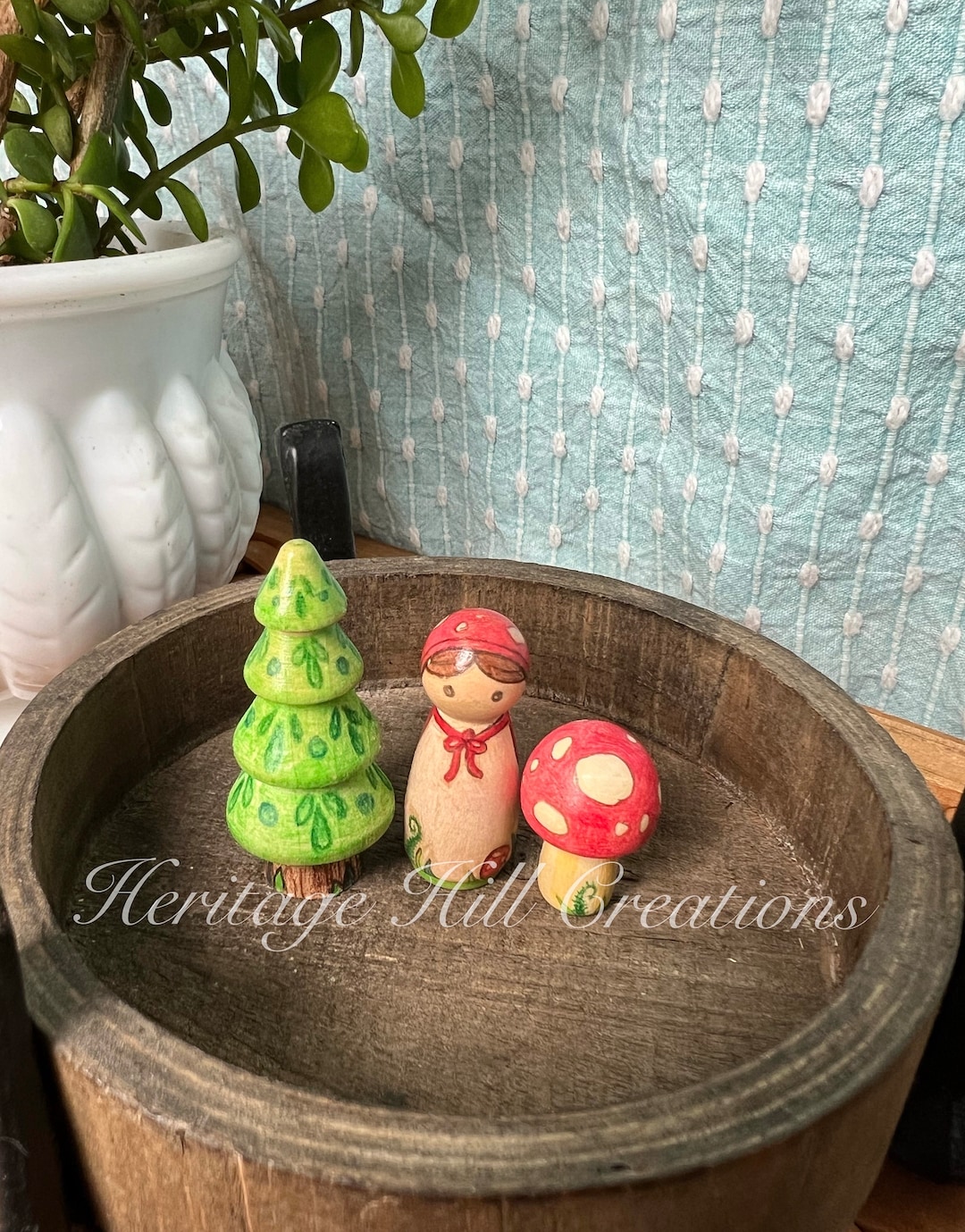 Hand-drawn Cottagecore Peg Doll Set - Etsy