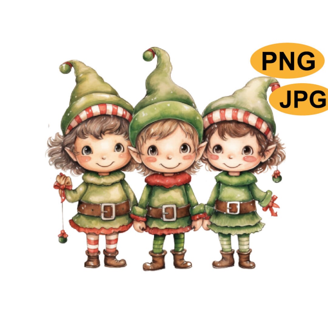 Created by Ai,elves Clipart, Christmas Elf, Elves Jpg, Elves in ...