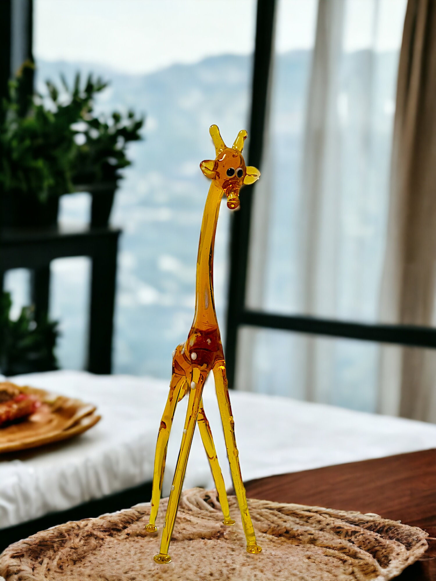 Glass Giraffe Sculpture Set, Giraffe for Home Decoration, Murano Glass ...