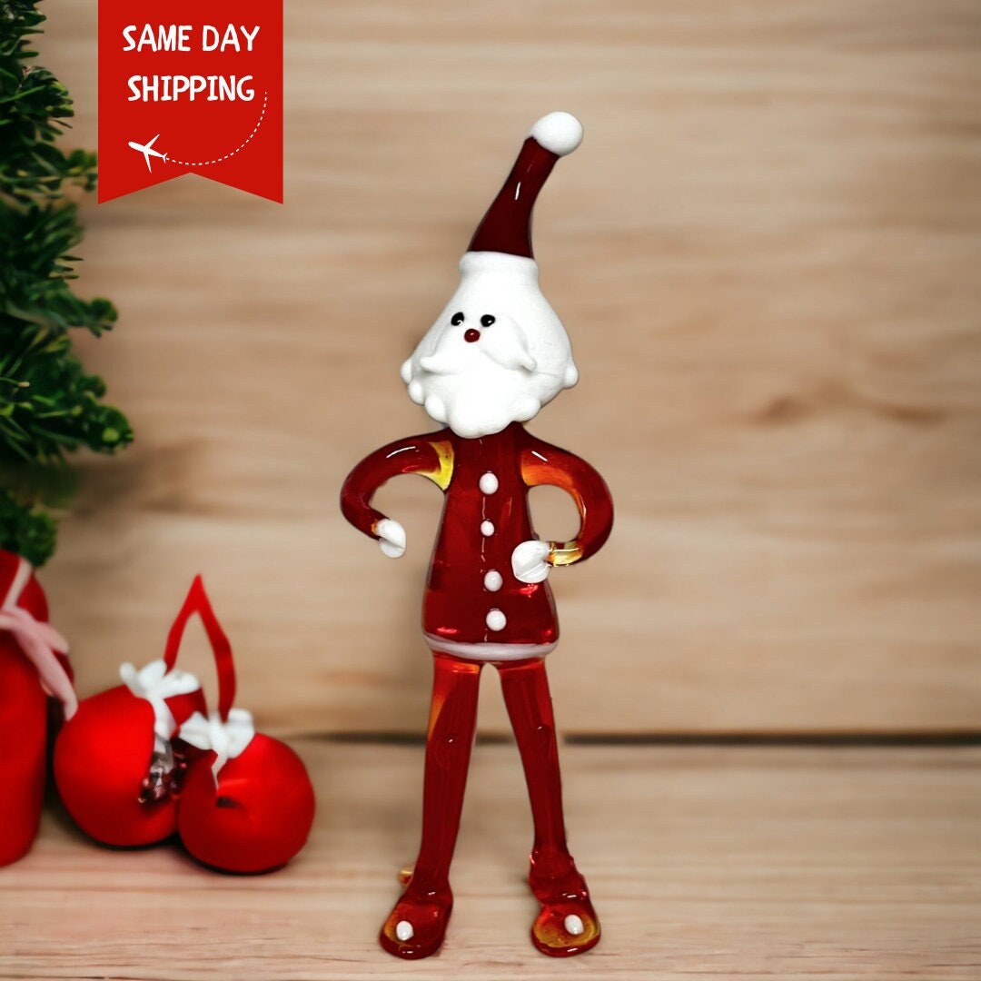 Santa Claus Glass, Gift Sculpture, Murano Santa, Christmas Santa Claus ...