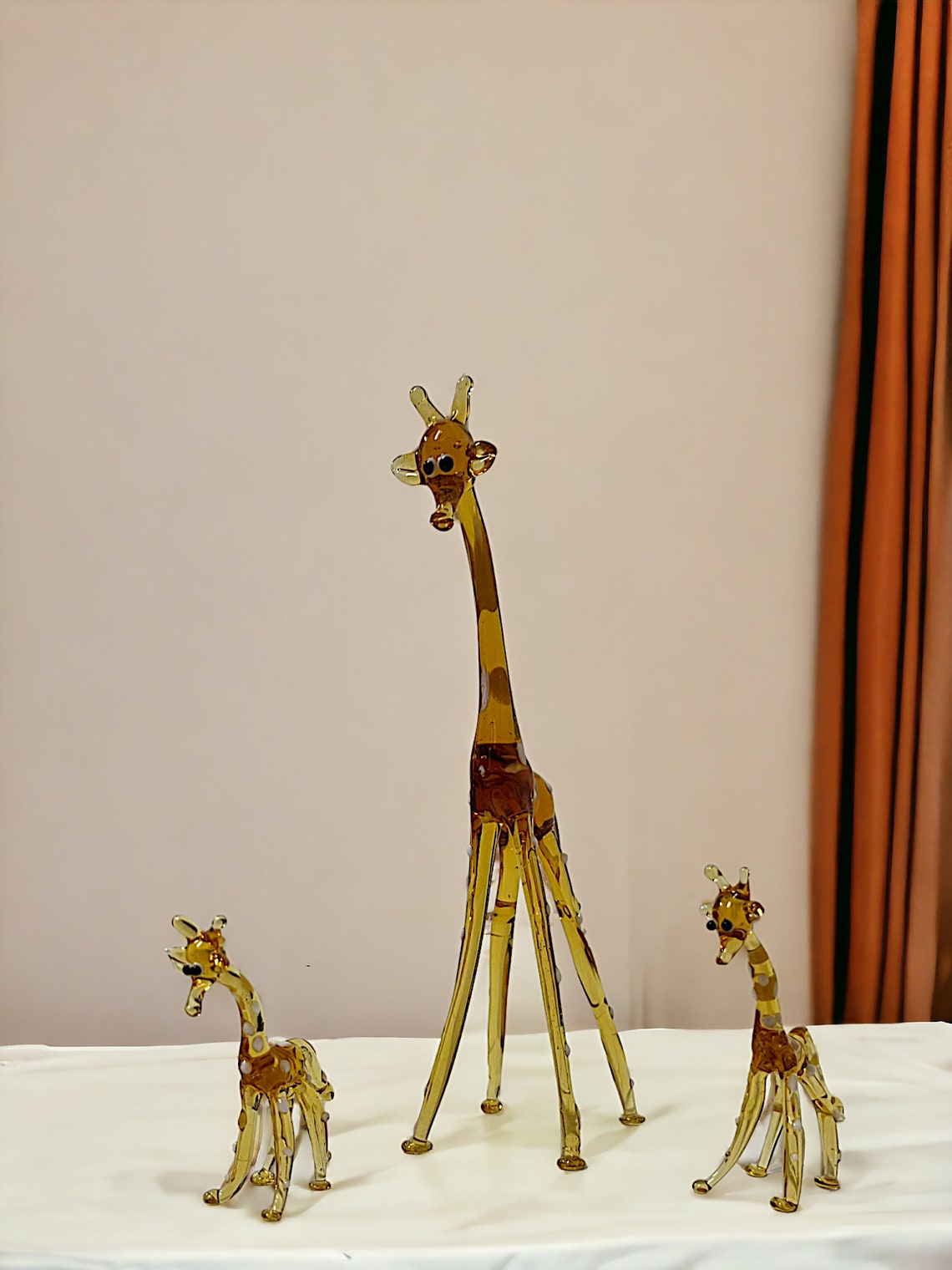 Glass Giraffe Sculpture Set, Giraffe for Home Decoration, Murano Glass ...