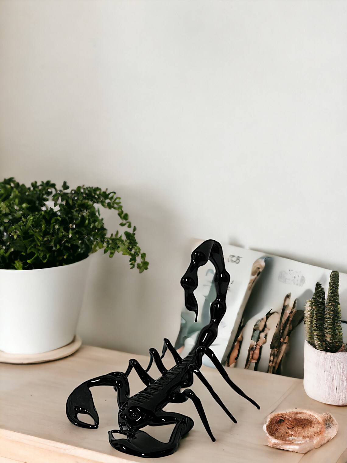 Glass Scorpion, Scorpion Ornaments, Black Scorpion, Handmade Glass ...