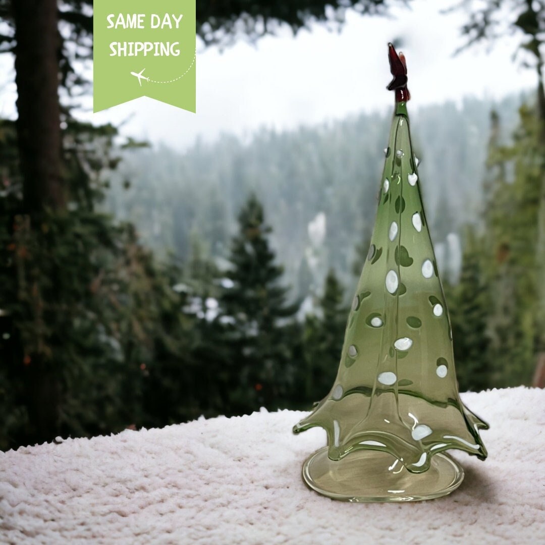 Handmade Glass Tree for Gift, Lampwork Glass, Spinning Ornaments ...