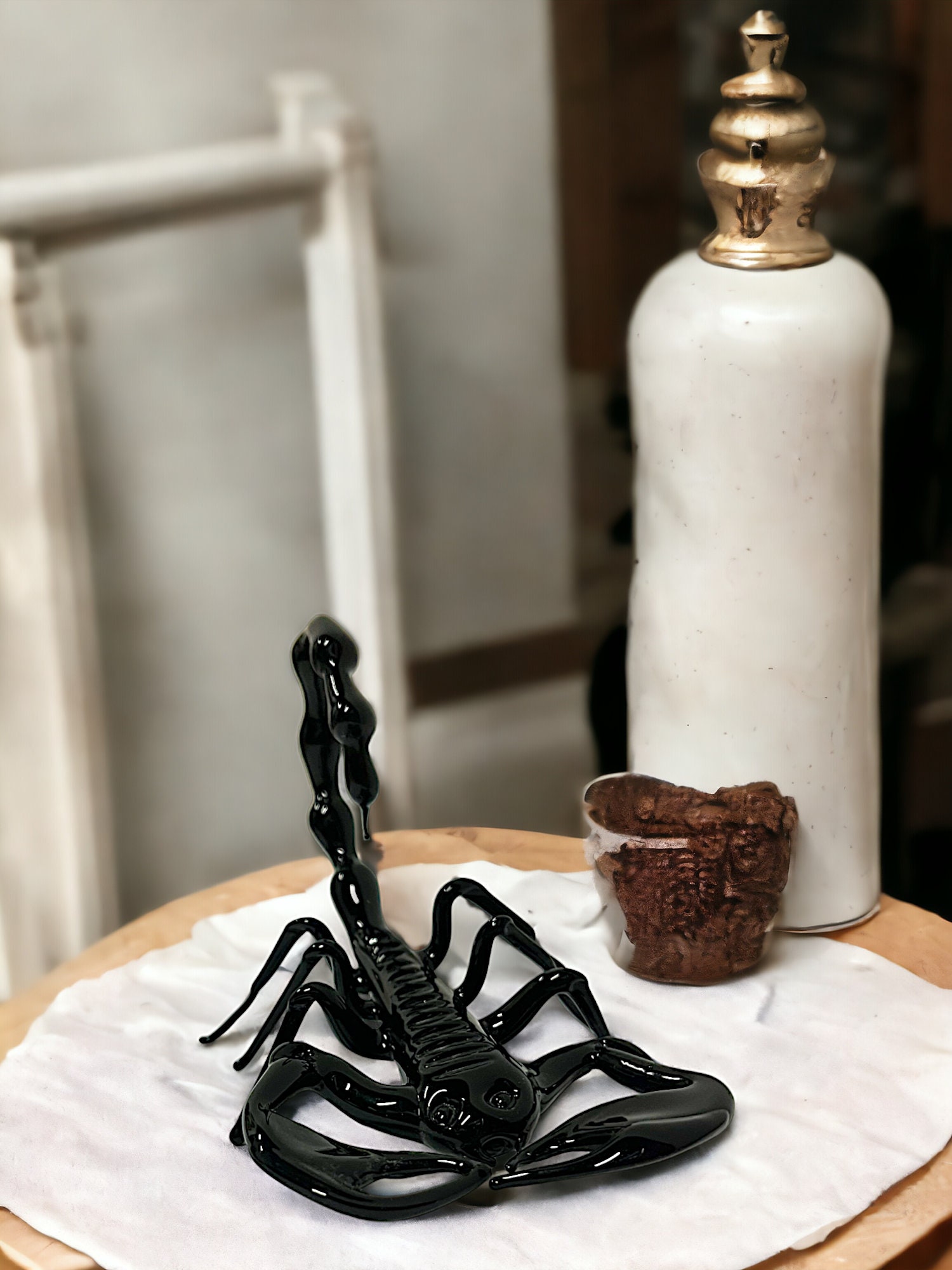 Glass Scorpion, Scorpion Ornaments, Black Scorpion, Handmade Glass ...