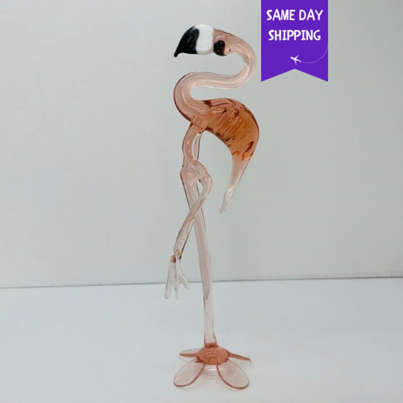 Glass Flamingo - Etsy