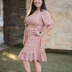 Felida Dress PDF Sewing Pattern, US Sizes 0 - 32, Puff Sleeve Dress ...