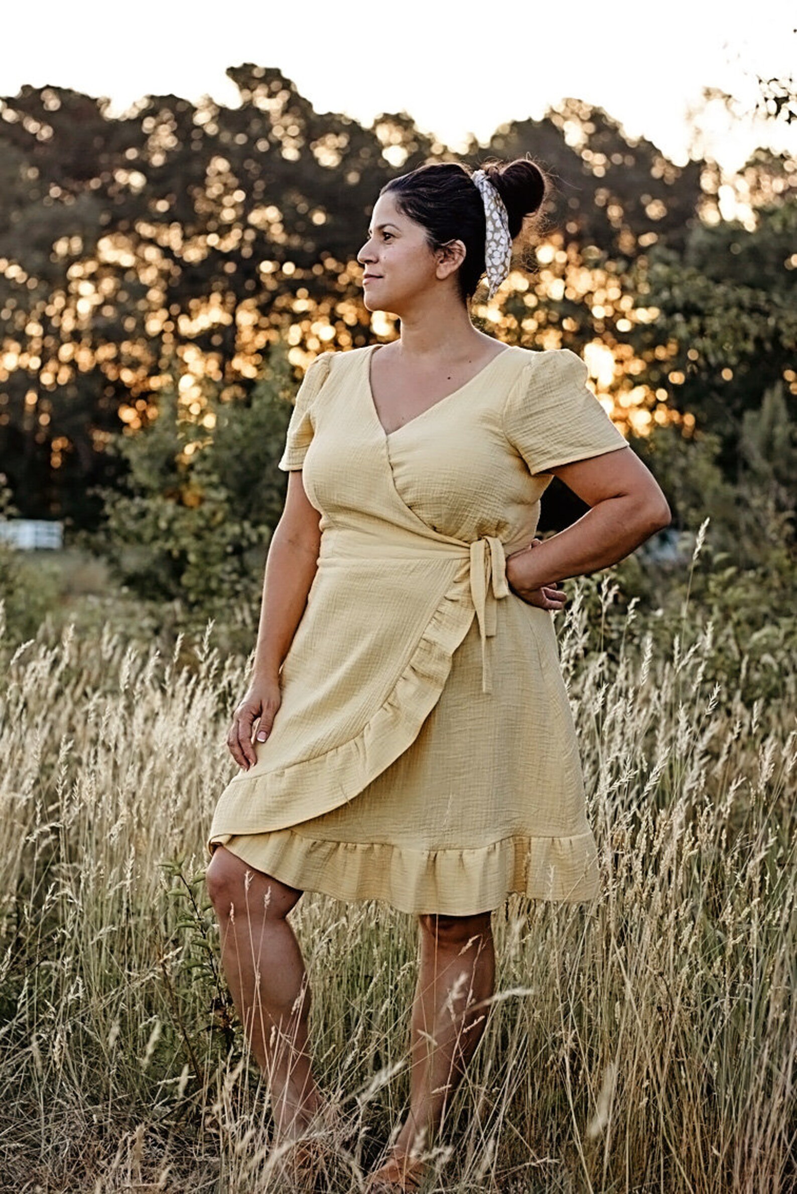 Dallas Wrap Dress and Skirt PDF Sewing Pattern, US Sizes 0 - 32, Wrap ...